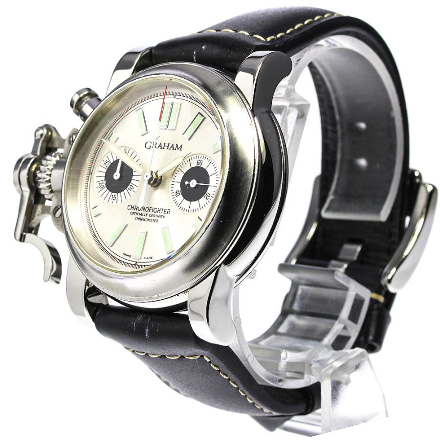 ☆訳あり ★箱・保証書付き【GRAHAM】グラハム クロノファイター クロノグラフ 2CFAS 自動巻き メンズ_718945 : ...