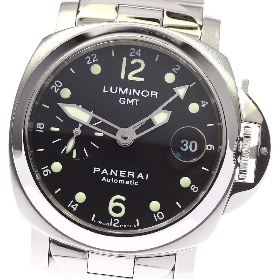 OFFICINE PANERAI ☆良品 【PANERAI】パネライ ルミノール GMT デイト PAM00160 自動巻き メンズ ...