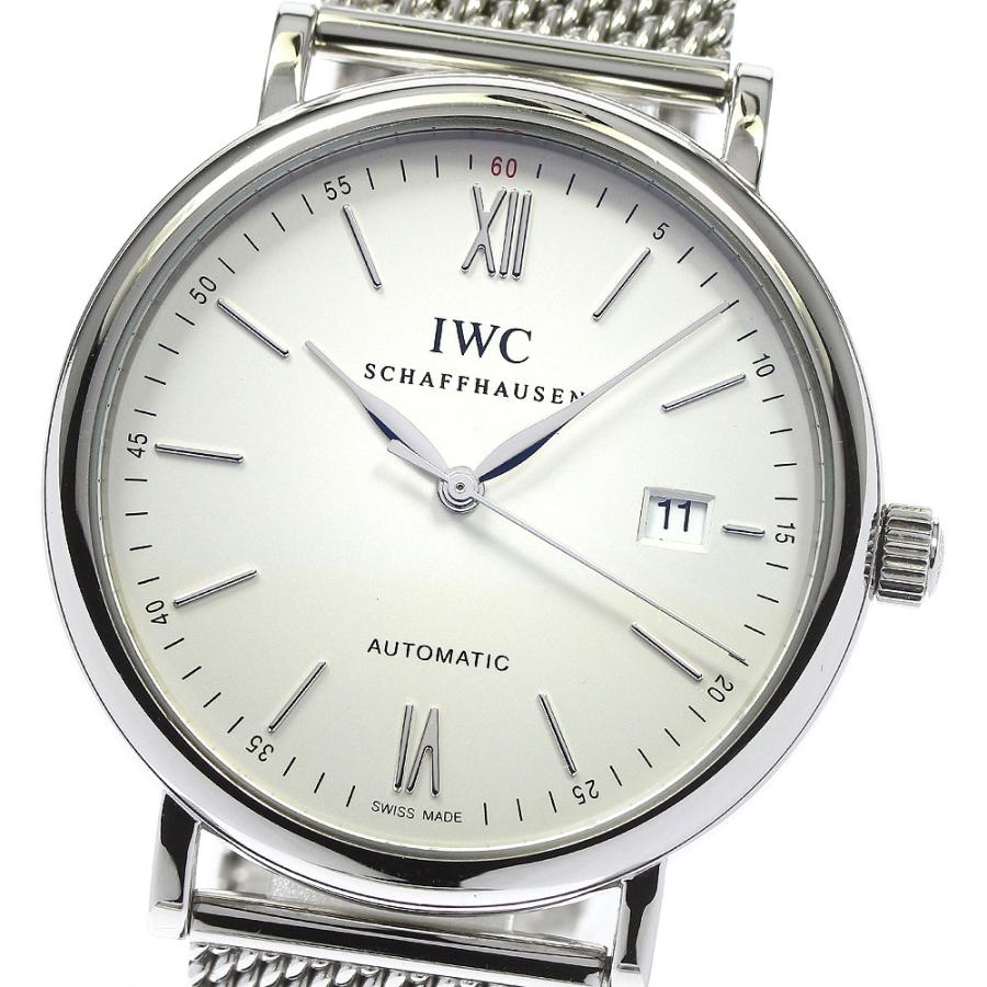 IWC SCHAFFHAUSEN ☆良品 【IWC SCHAFFHAUSEN】IWC ポートフィノ デイト IW356505 自動巻き メンズ ...