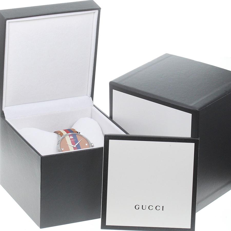 GUCCI ★箱・保証書付き【GUCCI】グッチ Gタイムレス ストライプ マルチカラー 126.4/YA1264078 クォーツ メンズ ...