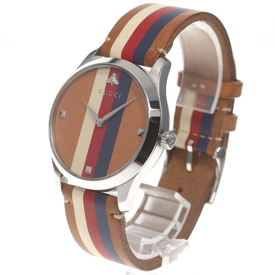GUCCI ★箱・保証書付き【GUCCI】グッチ Gタイムレス ストライプ マルチカラー 126.4/YA1264078 クォーツ メンズ ...