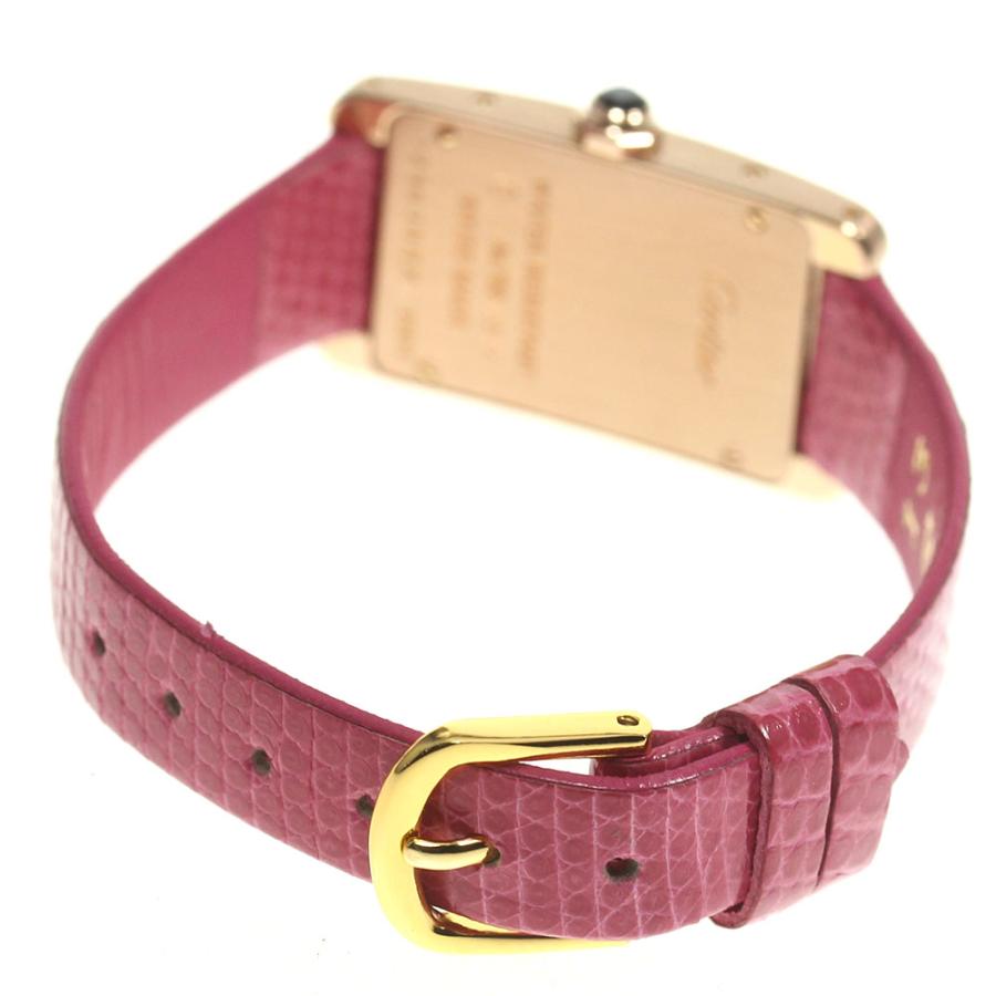 Cartier メーカーOH済【CARTIER】カルティエ タンクアメリカンSM K18PG W2607456 クォーツ レディース ...