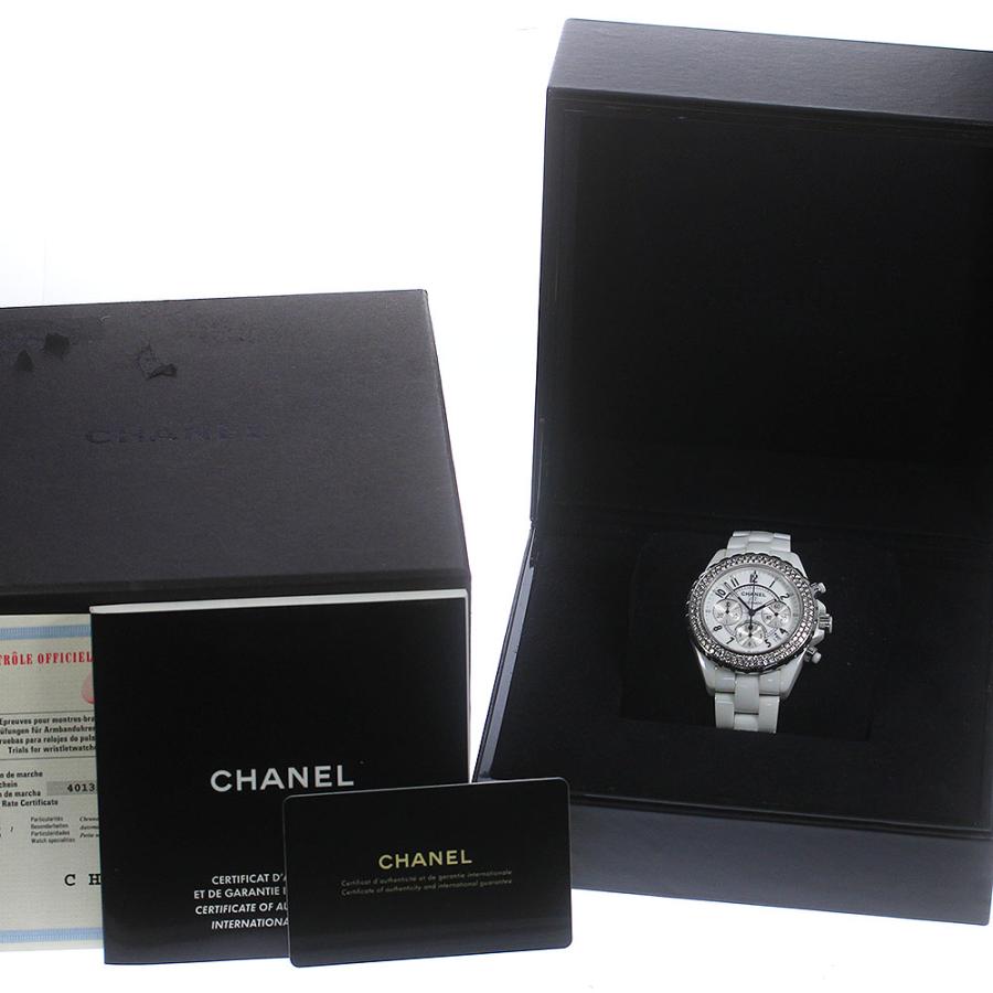 CHANEL（シャネル） CHANEL H1008 J12 クロノグラフ ダイヤベゼル 自動巻き メンズ 箱・保証書付き_730546 ...