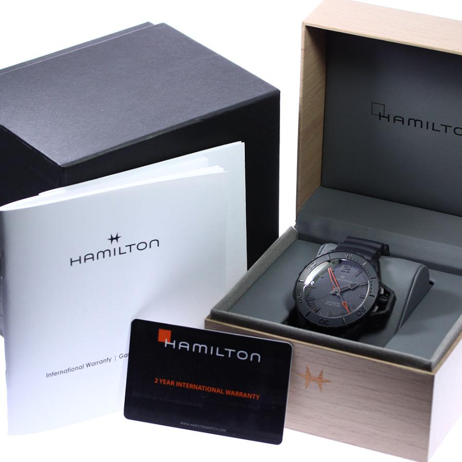 HAMILTON ☆美品 ★箱・保証書付き【HAMILTON】ハミルトン カーキ ネイビー オープンウォーター オート H77845330 ...