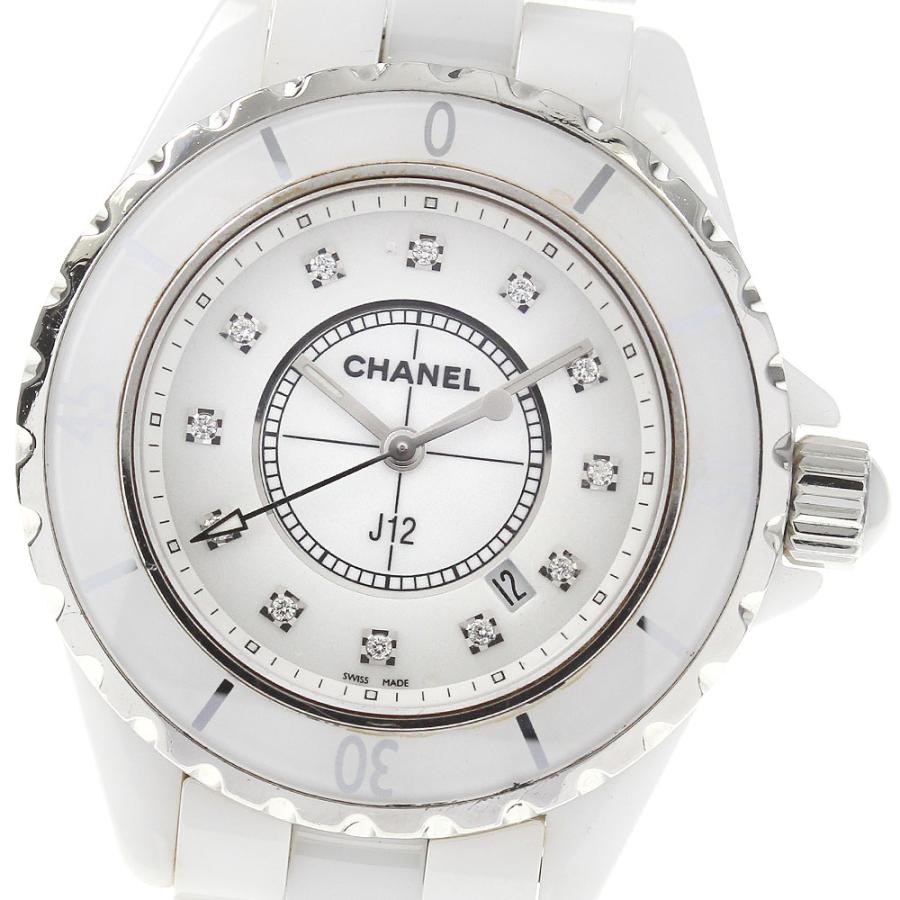 CHANEL 【CHANEL】シャネル J12 ホワイトセラミック 12Pダイヤ H1628 クォーツ レディース_737429 : CLOSER Yahoo!ショップ - 通販 ...