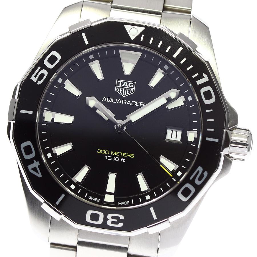 TAG HEUER ☆美品 ★箱・保証書付き【TAG HEUER】タグホイヤー アクアレーサー デイト WAY111A.BA0928 クォーツ ...