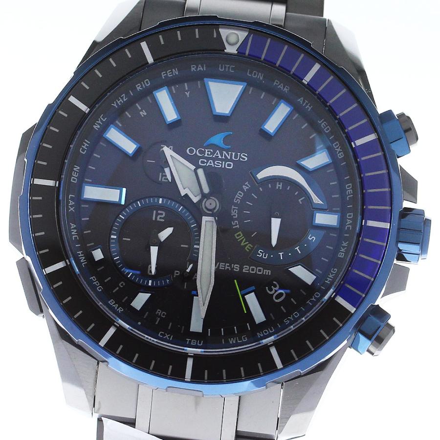 ☆未使用品 ★箱・保証書付き【CASIO】カシオ オシアナス カシャロ クロノグラフ OCW-P2000B-1AJF ソーラー電波 メンズ ...