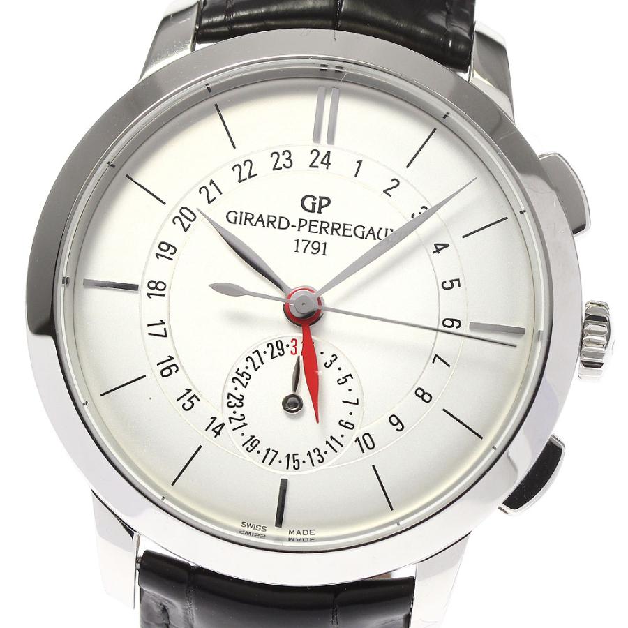 ジラール・ペルゴ ☆美品 ★箱・保証書付き【GIRARD-PERREGAUX】ジラール・ペルゴ 1966デュアルタイム 49544-11-132-BB60 自動巻き メンズ_737720 ...