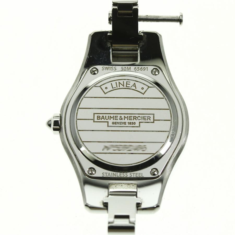 BAUME&MERCIER 【Baume & Mercier】ボーム＆メルシェ リネア ヘッド ダイヤベゼル 65691 クォーツ レディース ...