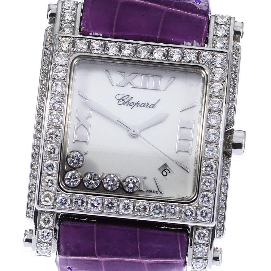 Chopard ショパール 28/8447 ハッピースポーツ カレXL アフターダイヤ クォーツ メンズ 箱付き_740818 ...