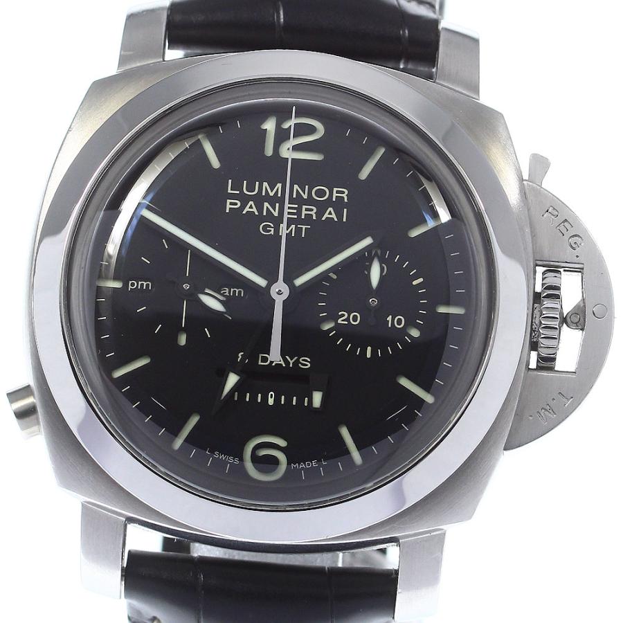 OFFICINE PANERAI パネライ PAM00275 ルミノール 8Days GMT クロノグラフ 手巻き メンズ 箱・保証書付き ...