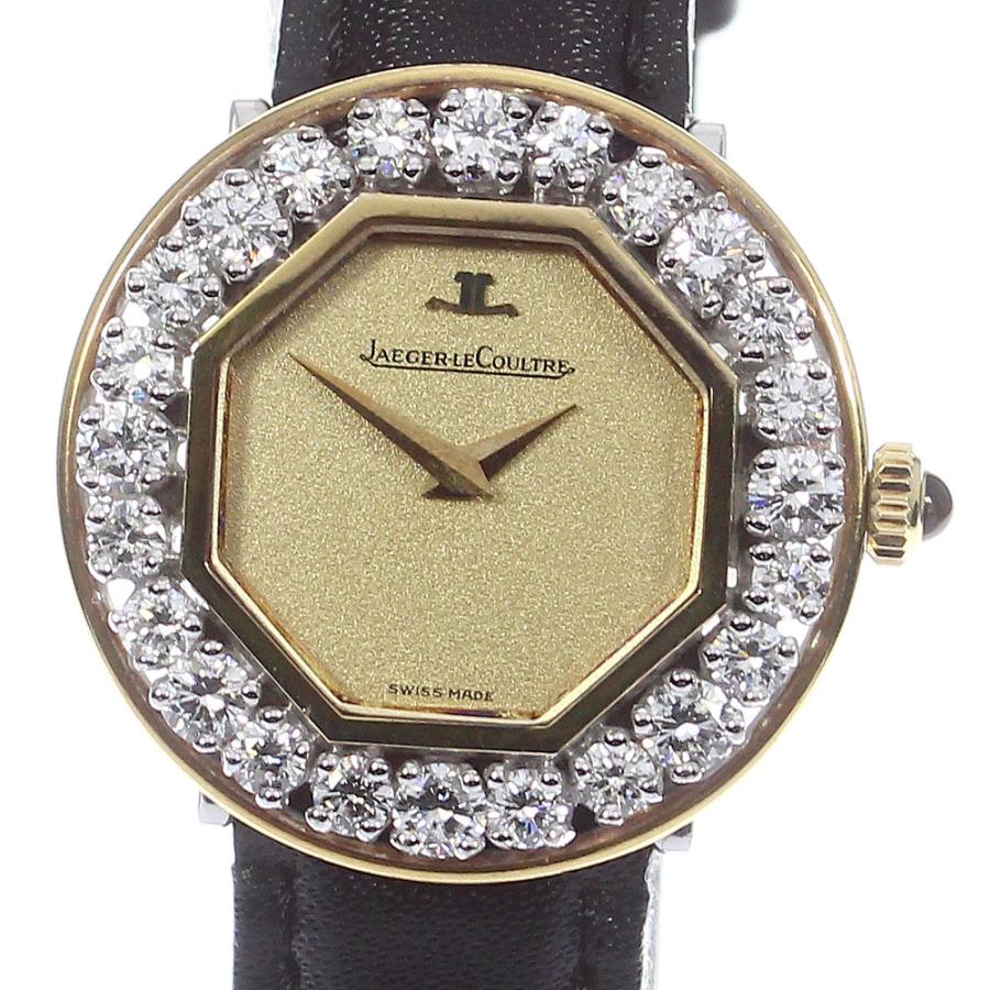 JAEGER-LECOULTRE ジャンク ジャガー・ルクルト 6159.21 オクタゴンケース ダイヤベゼル 手巻き レディース ...