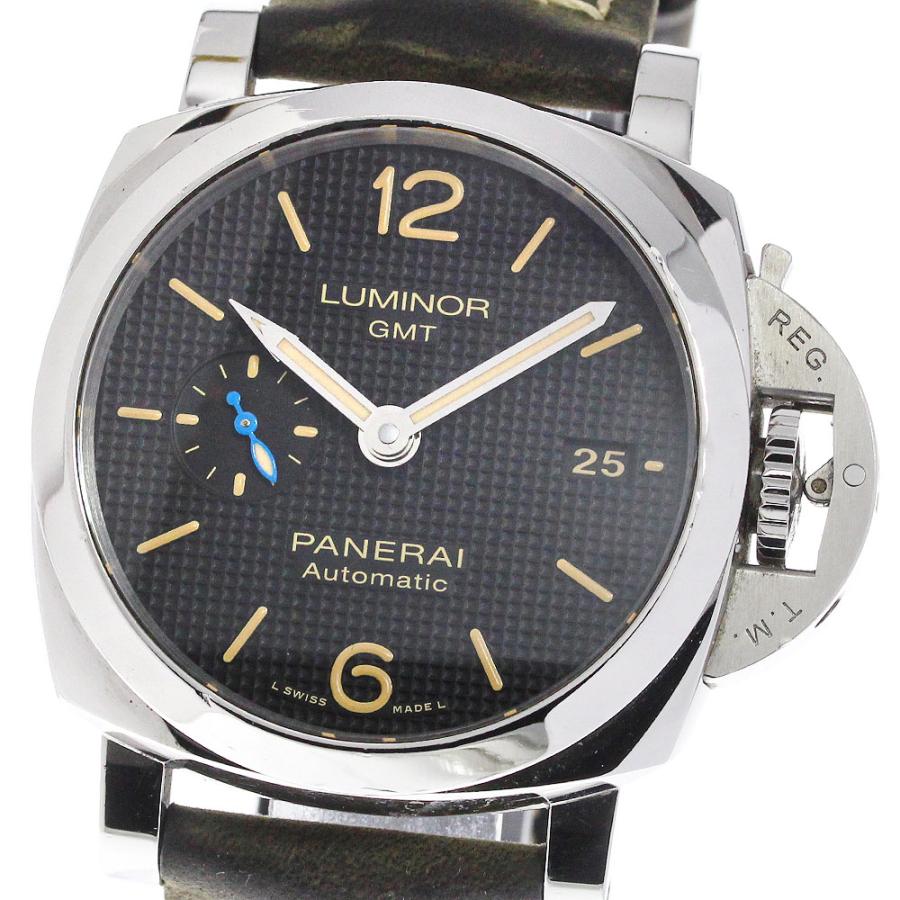 OFFICINE PANERAI パネライ PAM01535 ルミノール1950 3DAYS アッチャイオ GMT 自動巻き メンズ 箱・保証 ...