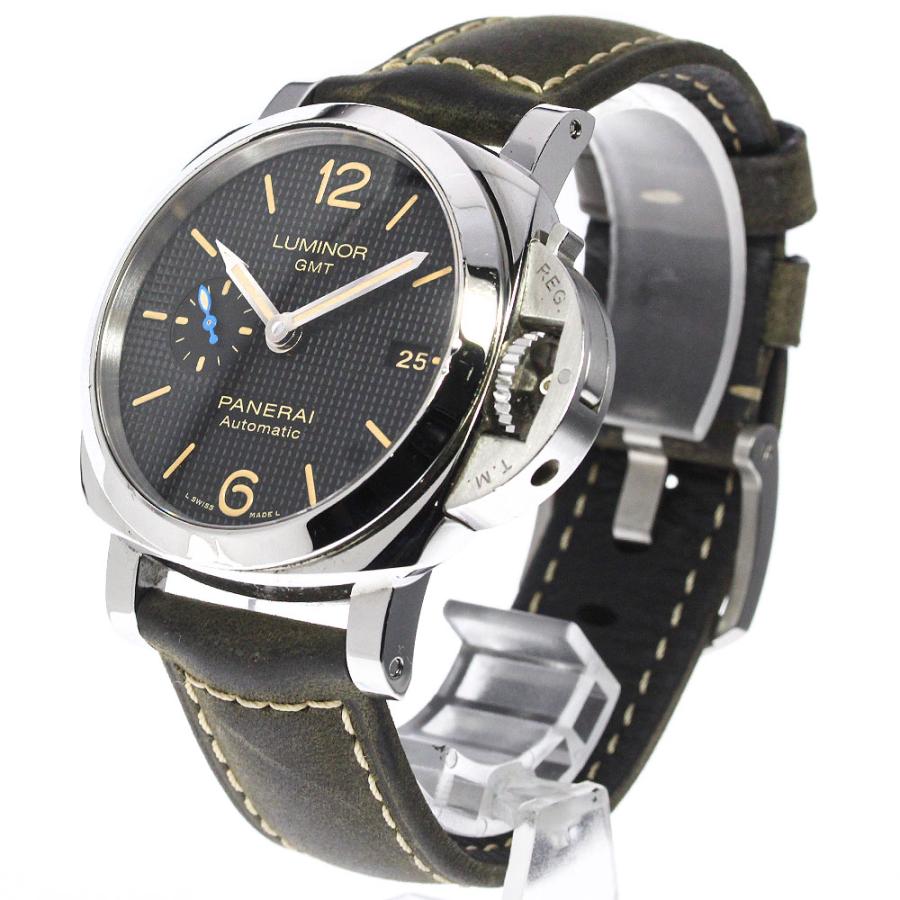 OFFICINE PANERAI パネライ PAM01535 ルミノール1950 3DAYS アッチャイオ GMT 自動巻き メンズ 箱・保証 ...