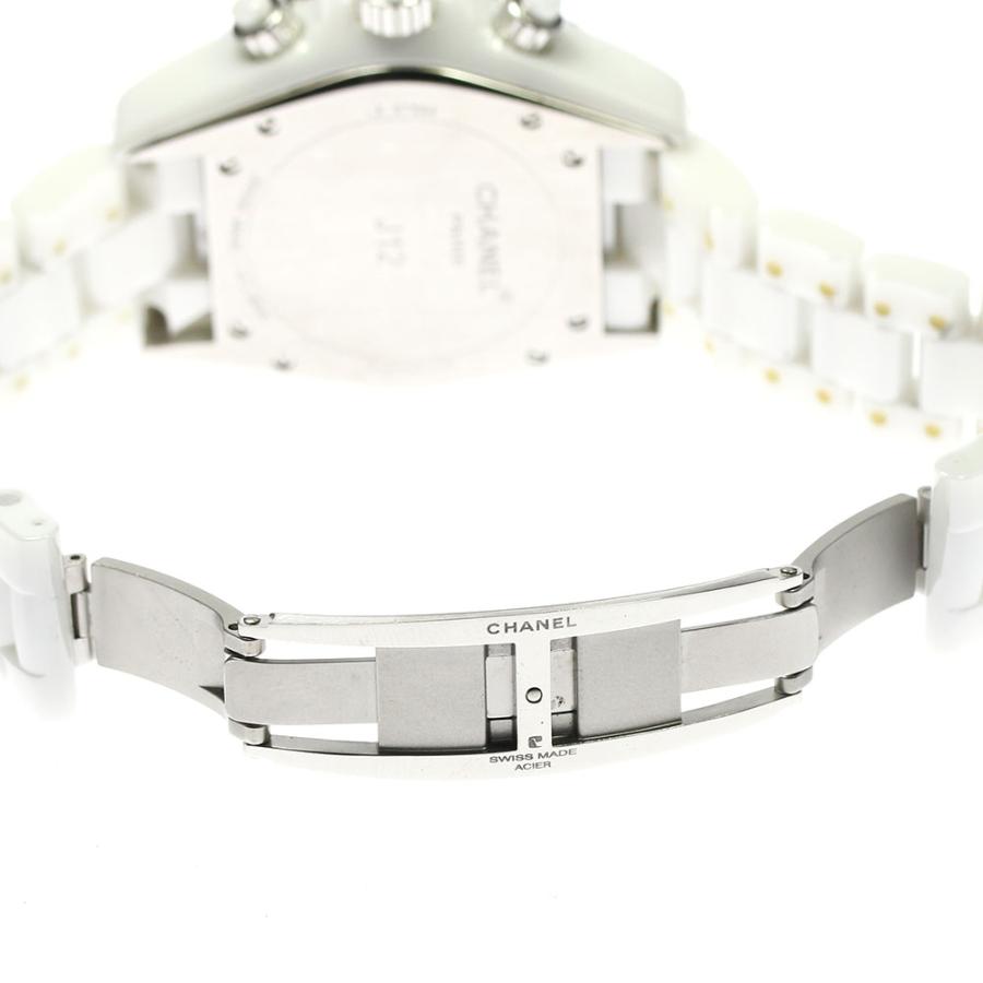 CHANEL（シャネル） CHANEL H2009 J12 白セラミック 9Pダイヤ クロノグラフ 自動巻き メンズ _743218 ...