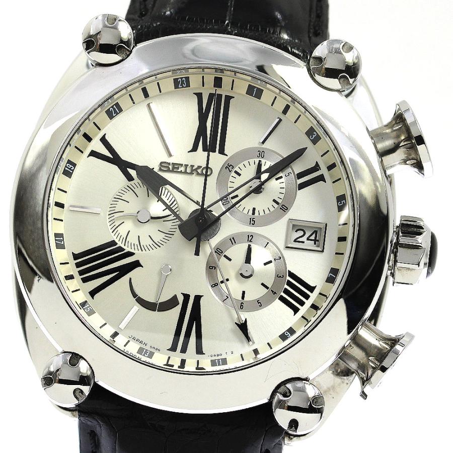SEIKO（セイコー） SEIKO SBLA025/5R86-0AB0 ガランテ クロノグラフ パワーリザーブ スプリングドライブ メンズ ...