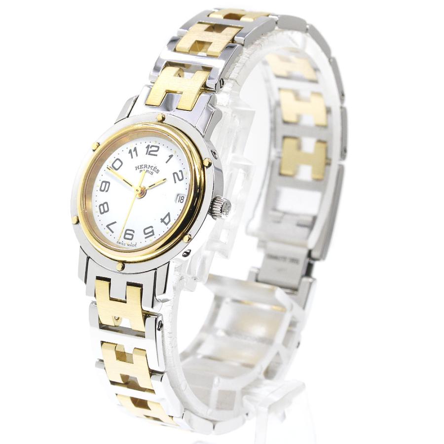 HERMES エルメス CL3.240 クリッパー デイト クォーツ レディース 良品 _744357 : CLOSER Yahoo!ショップ - 通販 - Yahoo!ショッピング