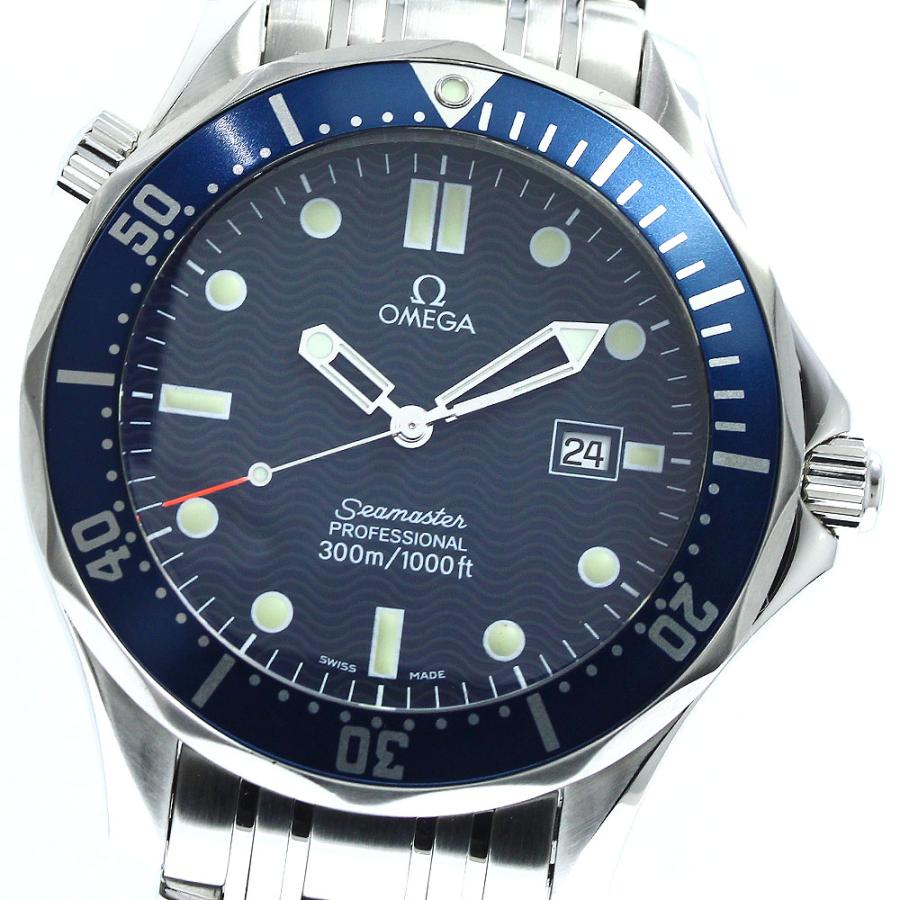 OMEGA オメガ 2541.80 シーマスター300 デイト クォーツ メンズ 美品 保証書付き_745014 : CLOSER Yahoo ...