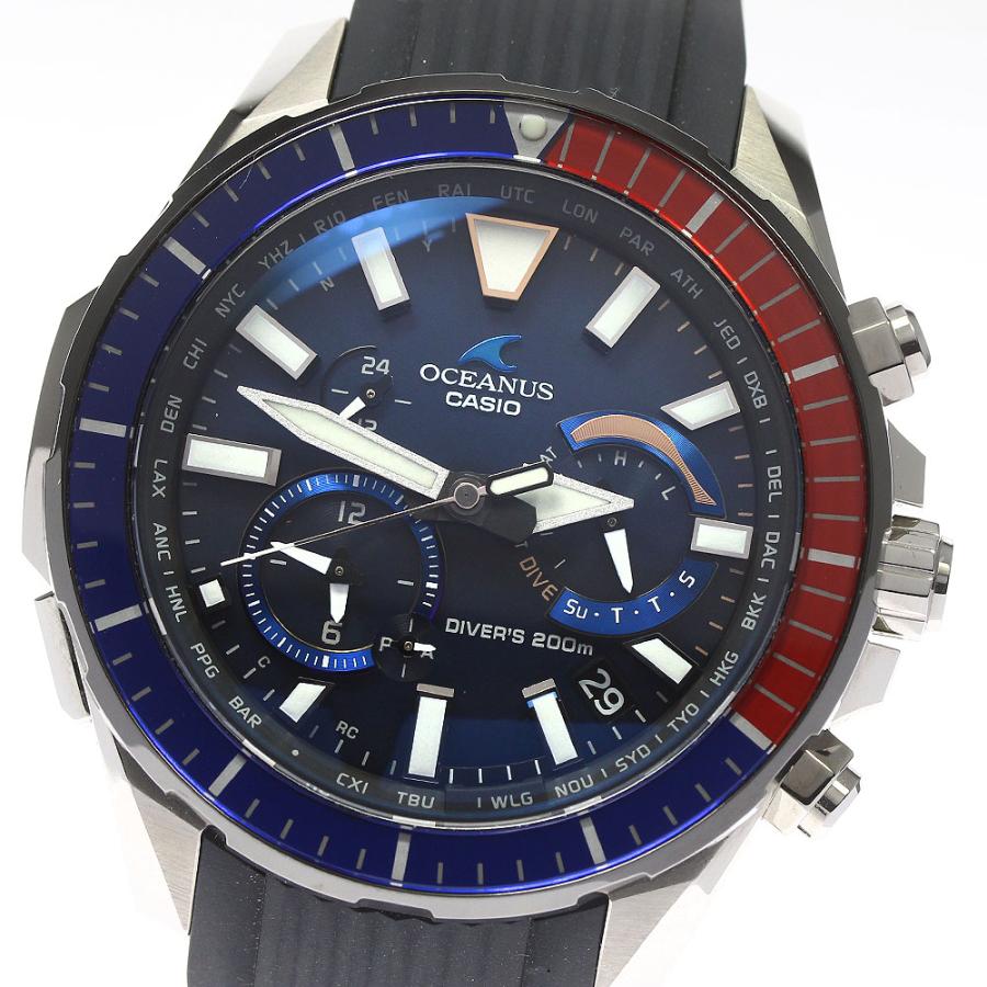 CASIO（カシオ） CASIO OCW-P2000C-2AJF オシアナス カシャロ クロノグラフ ソーラー電波 メンズ 美品 箱・保証書 ...