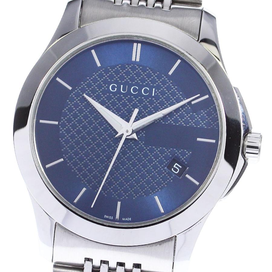 GUCCI グッチ 126.4 Gタイムレス デイト クォーツ メンズ 良品 _745954 : CLOSER Yahoo!ショップ - 通販 ...