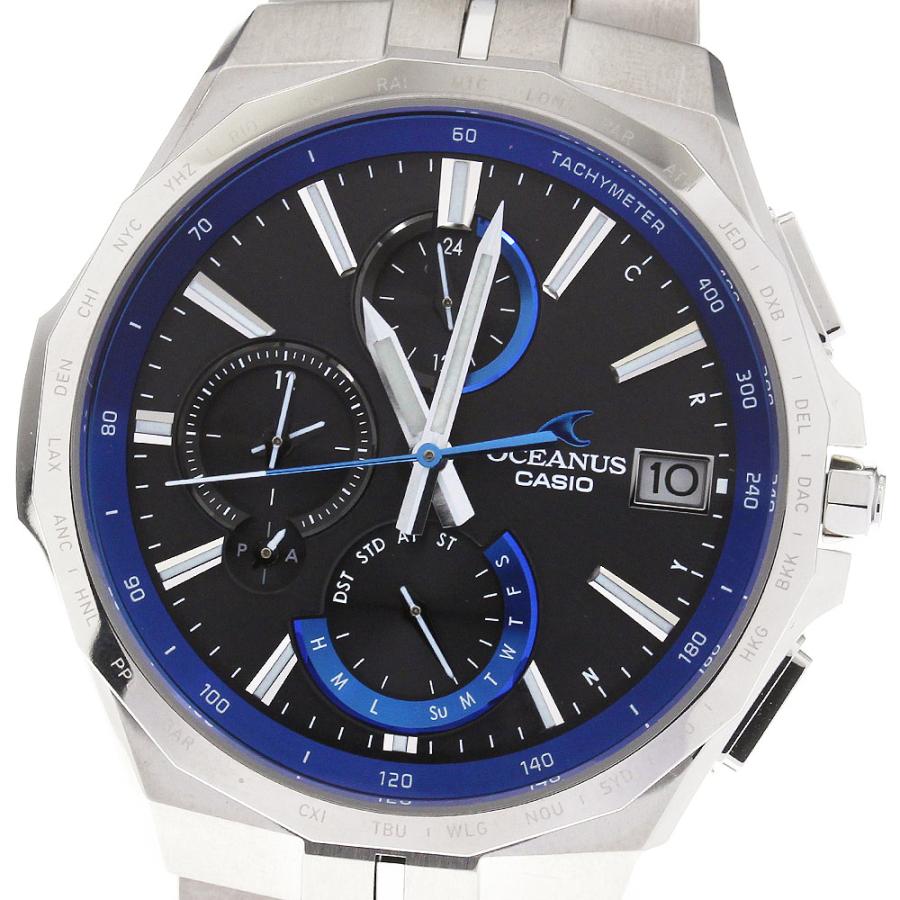 CASIO カシオ OCW-S5000-1AJF オシアナス マンタ ソーラー電波 メンズ 極美品 箱・保証書付き_746307 ...