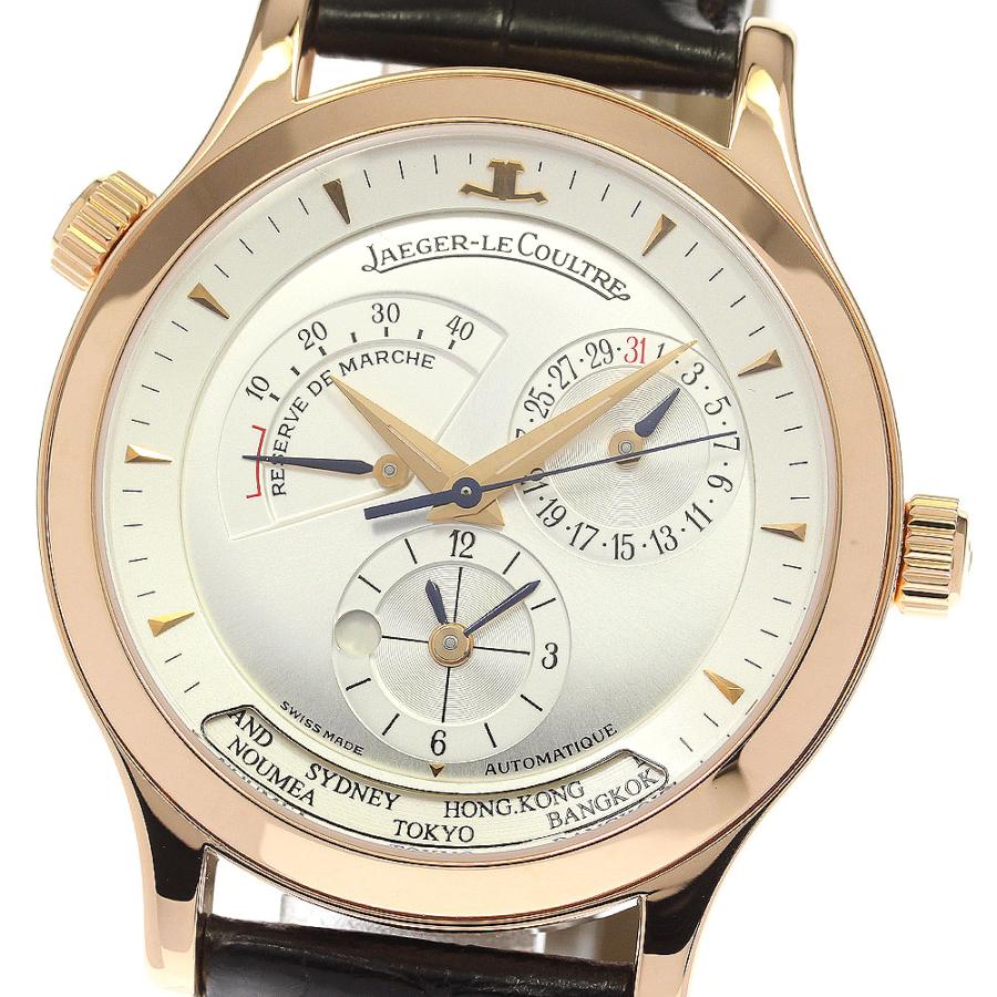 JAEGER-LECOULTRE メーカーOH済☆ジャガー・ルクルト Q1422420 マスタージオグラフィーク K18PG 自動巻き メンズ ...