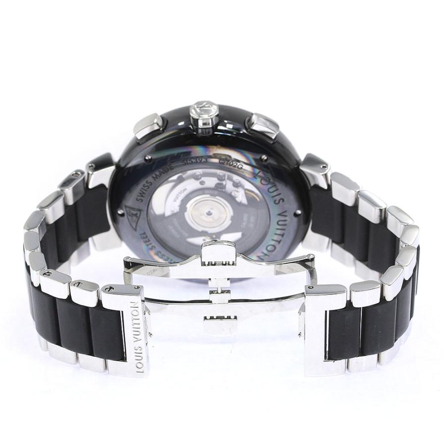 訳あり ルイ・ヴィトン LOUIS VUITTON Q102G タンブール レガッタ クロノグラフ 自動巻き メンズ _749791【ev20 ...