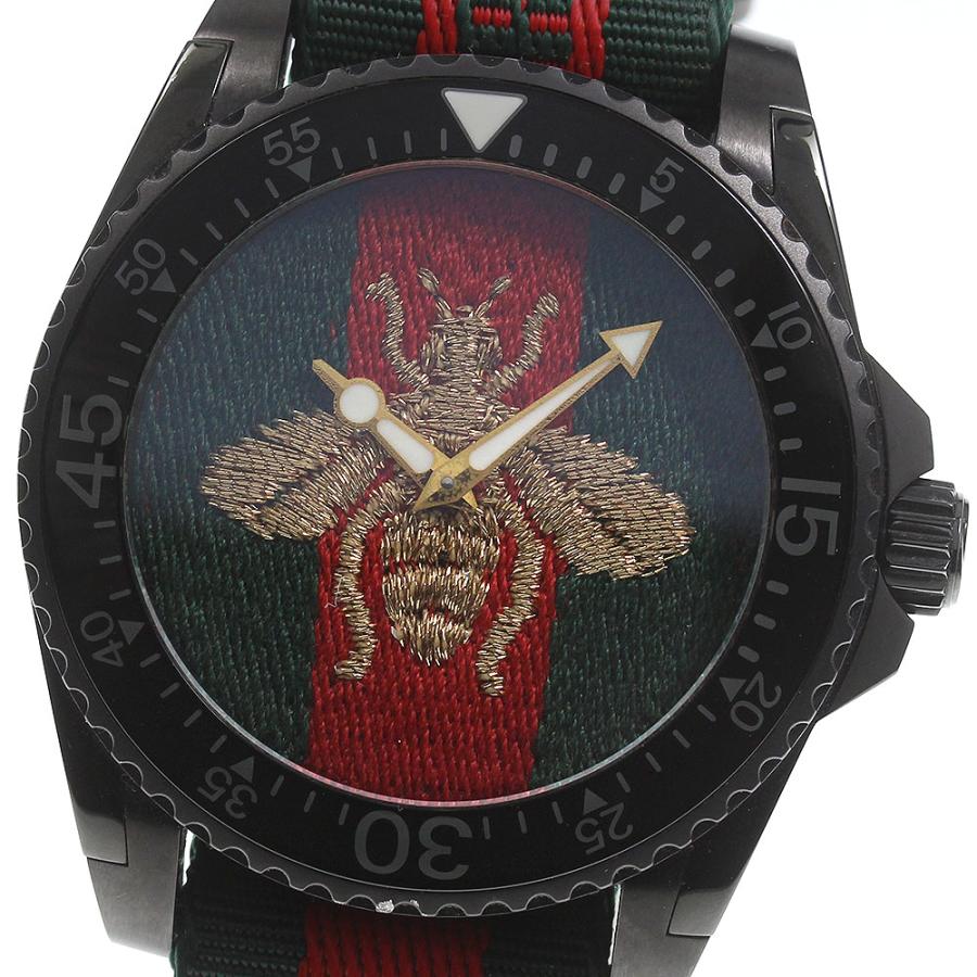 GUCCI グッチ 136.2/YA136216 ダイブビー クォーツ メンズ _749835 : CLOSER Yahoo!ショップ ...