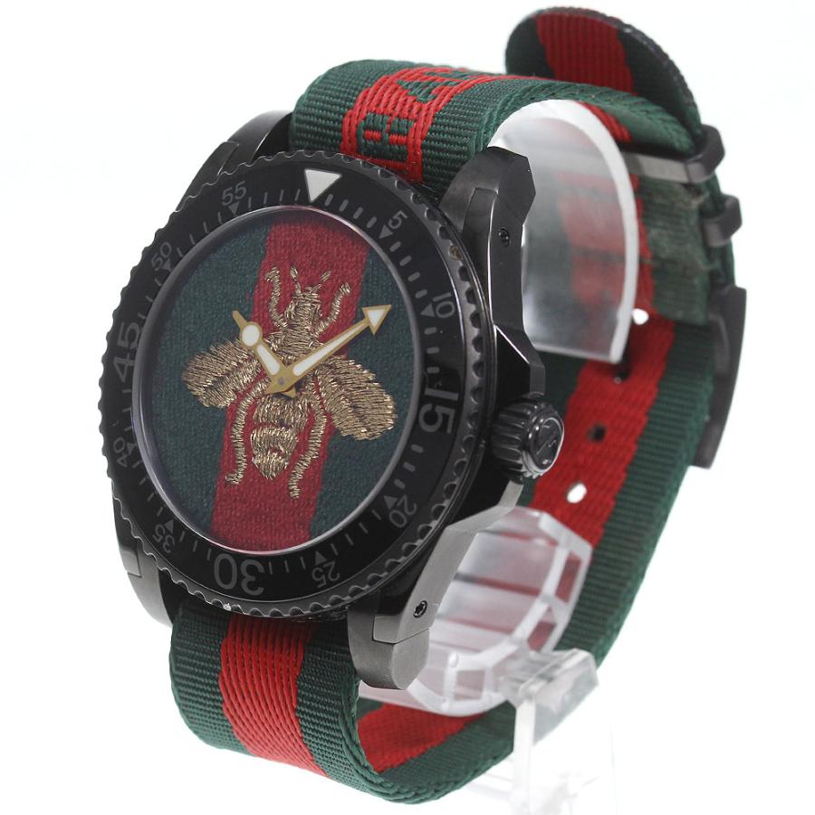 GUCCI グッチ 136.2/YA136216 ダイブビー クォーツ メンズ _749835 : CLOSER Yahoo!ショップ ...