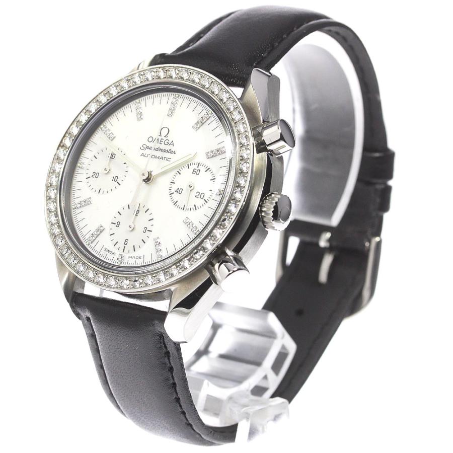 オメガ OMEGA 3815.77.36 スピードマスター クロノグラフ ダイヤベゼル 自動巻き レディース 良品 箱・保証書付き ...