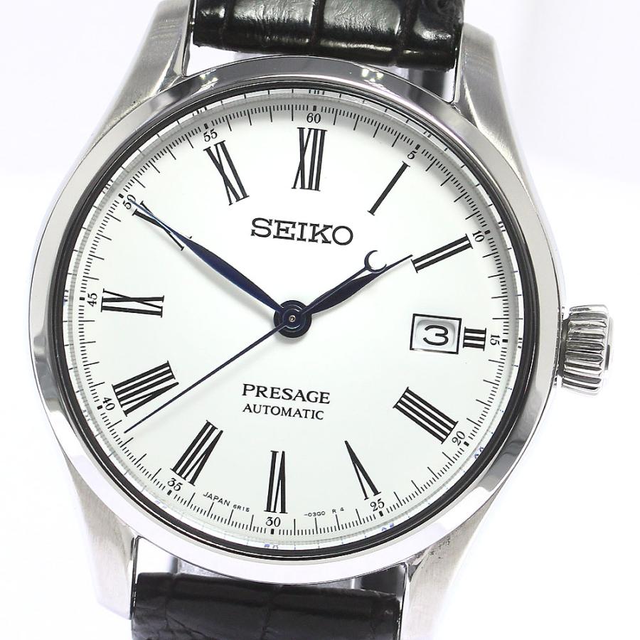 SEIKO（セイコー） SEIKO SARX049/6R15-03V0 プレザージュ デイト 琺瑯文字盤 自動巻き メンズ 美品 ...