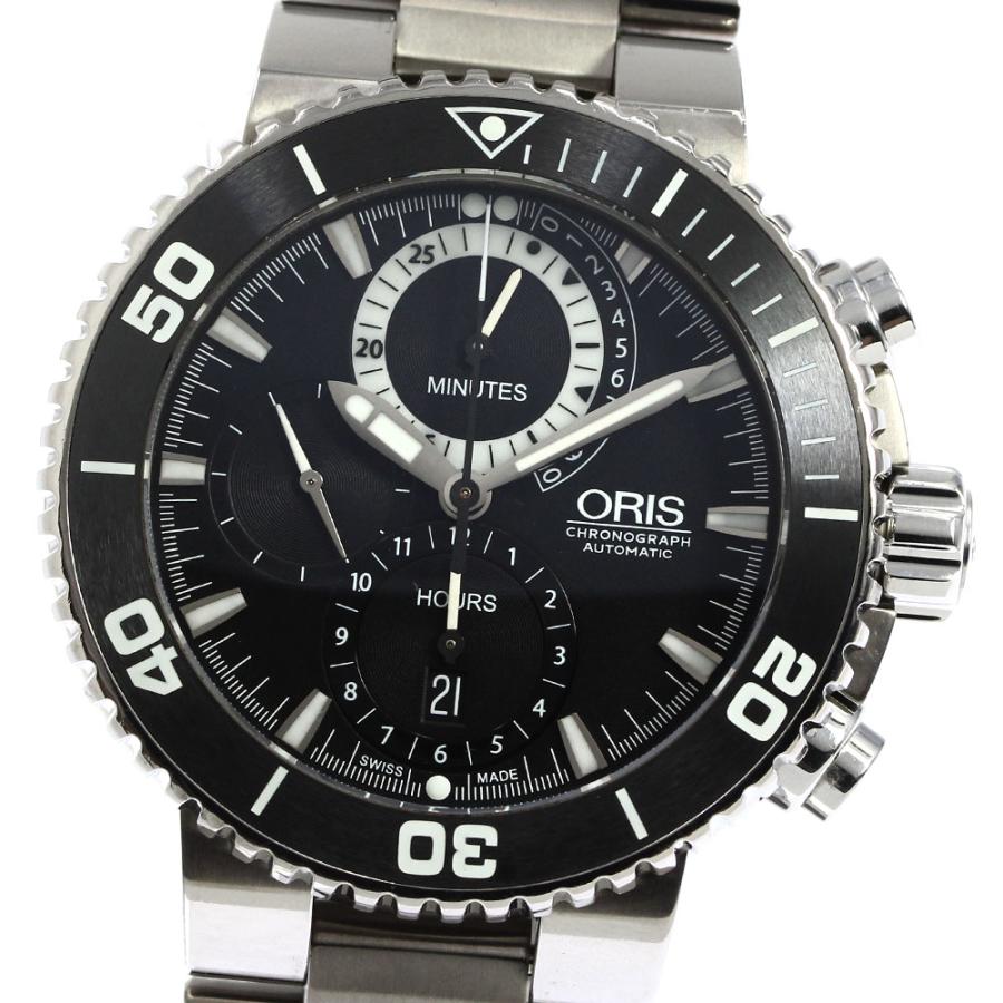 ORIS オリス 7655-71 カルロス コステ セノーテシリーズ クロノグラフ 自動巻き メンズ 保証書付き_750687 ...
