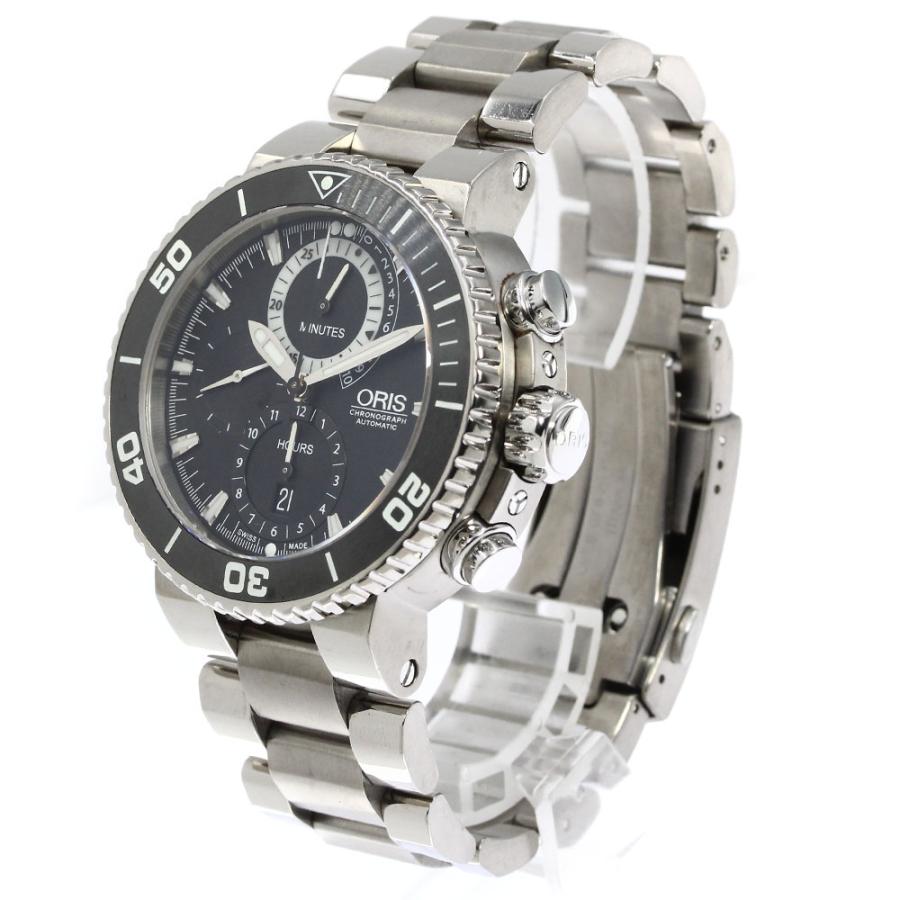 ORIS オリス 7655-71 カルロス コステ セノーテシリーズ クロノグラフ 自動巻き メンズ 保証書付き_750687 ...