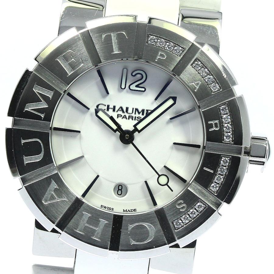 CHARRIOL ショーメ Chaumet 622C クラスワン デイト ベゼルダイヤ クォーツ レディース 良品 箱付き_751213 ...