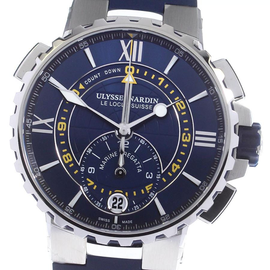 ULYSSE NARDIN ユリス・ナルダン Ulysse Nardin 1553-155/43 マリーン レガッタ デイト 自動巻き メンズ 極美品 箱・保証書付き_751255 ...