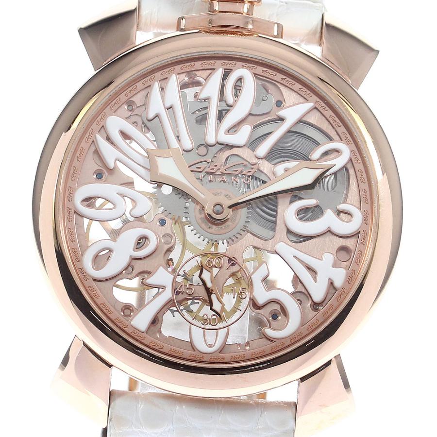 GaGa MILANO（ガガミラノ） GaGa MILANO 5311.01 マヌアーレ48 スモールセコンド スケルトン 手巻き メンズ ...