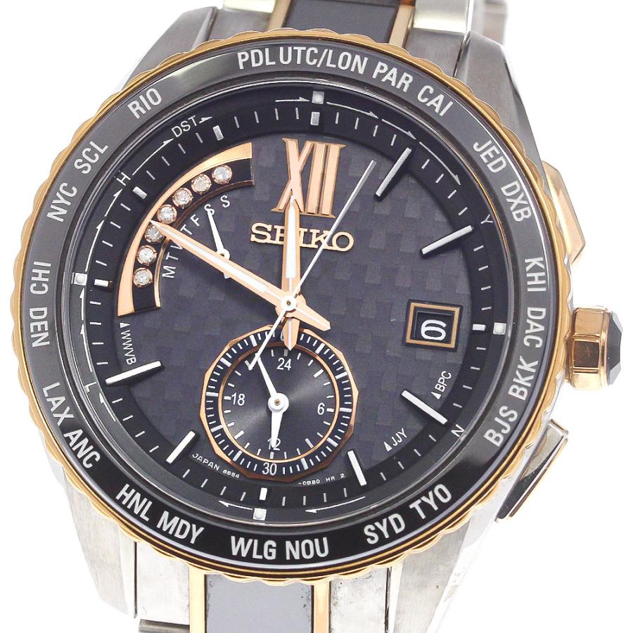 SEIKO セイコー SAGA174/8B54-0BD0 ブライツ ワールドタイム ソーラー電波 メンズ 保証書付き_751309【ev15 ...