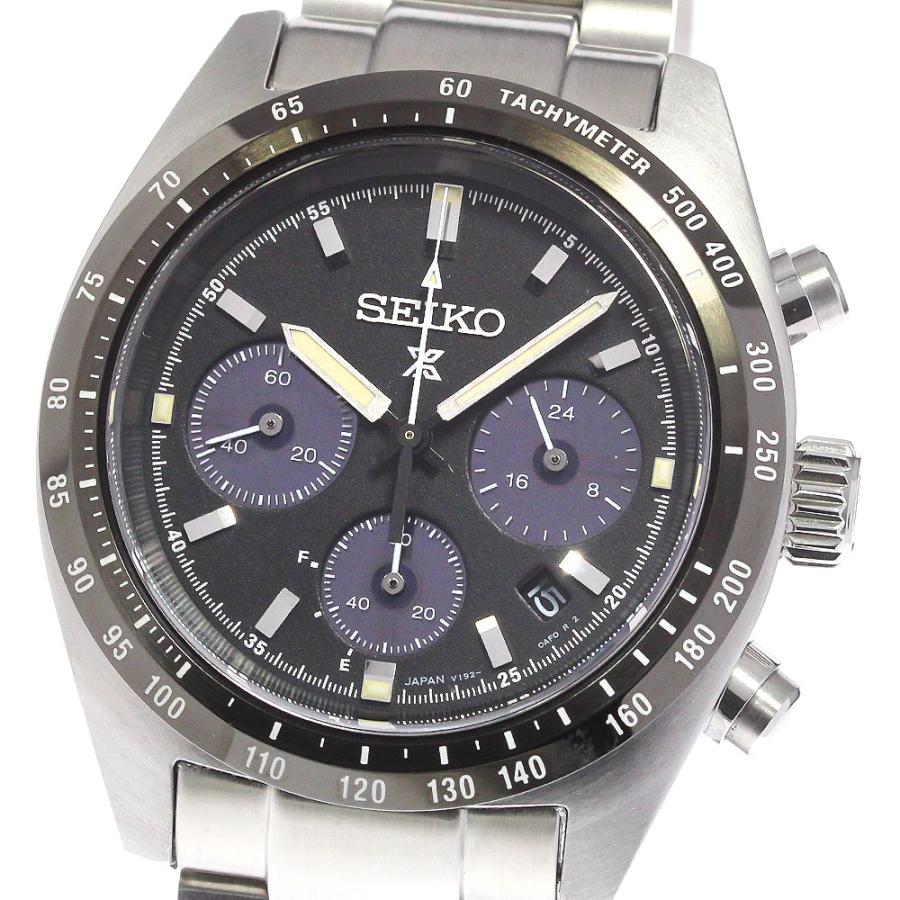SEIKO セイコー SBDL091 プロスペックス スピードタイマー クロノグラフ ソーラー メンズ 美品 箱・保証書付き_752358 ...