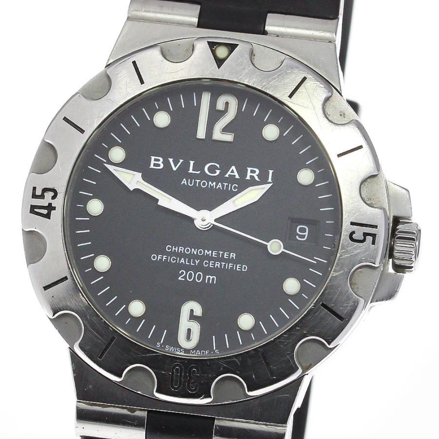 BVLGARI 訳あり ブルガリ SD38S ディアゴノ スクーバ デイト 自動巻き メンズ _752848 : CLOSER Yahoo ...