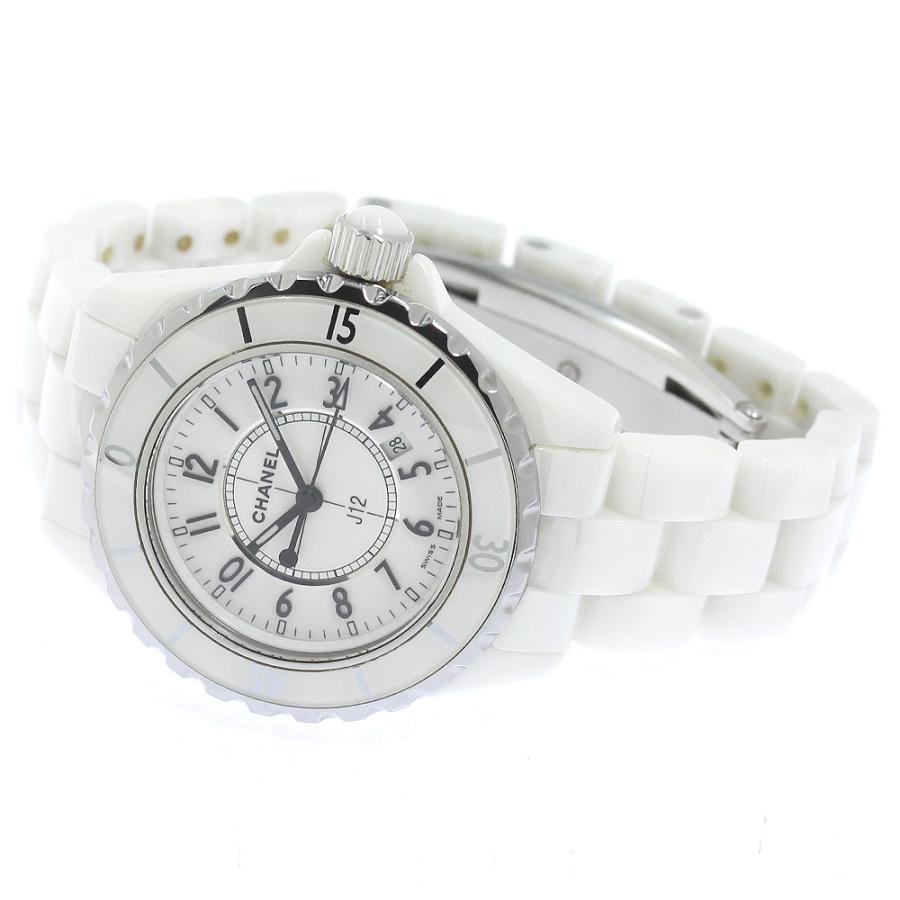 CHANEL（シャネル） CHANEL H0968 J12 33mm 白セラミック デイト クォーツ レディース 保証書付き_753059 ...