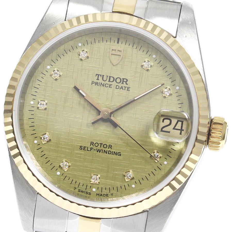 TUDOR チュードル 72033 プリンス デイト YGコンビ 10Pダイヤ cal.2824-2 自動巻き ボーイズ _753484 ...