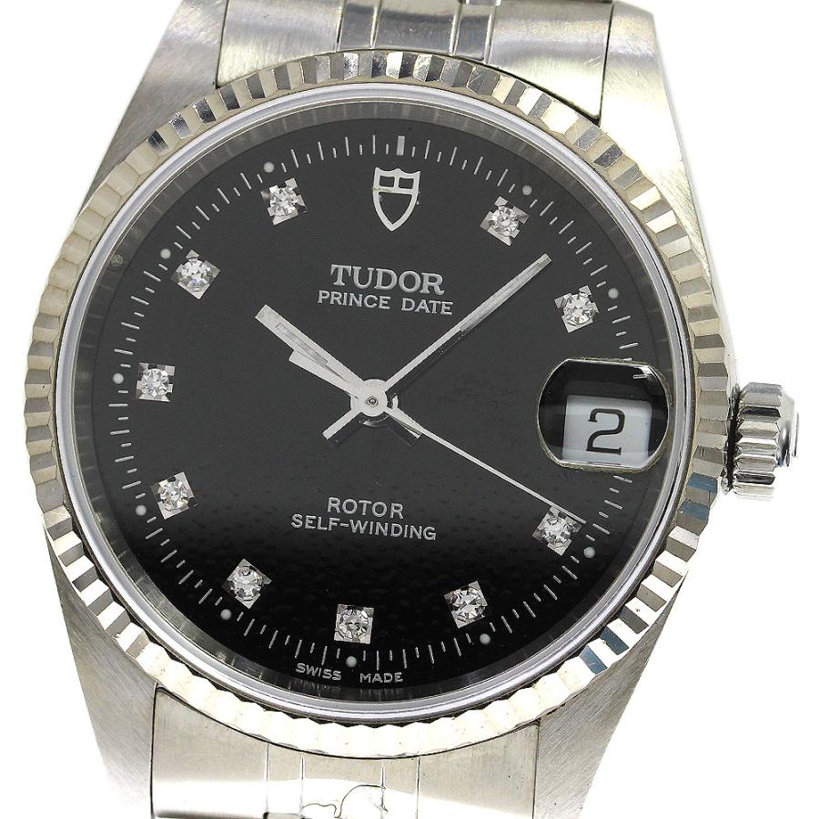 TUDOR チュードル 74034 プリンス オイスターデイト WGベゼル Cal.2824-2 10Pダイヤ 自動巻き メンズ ...