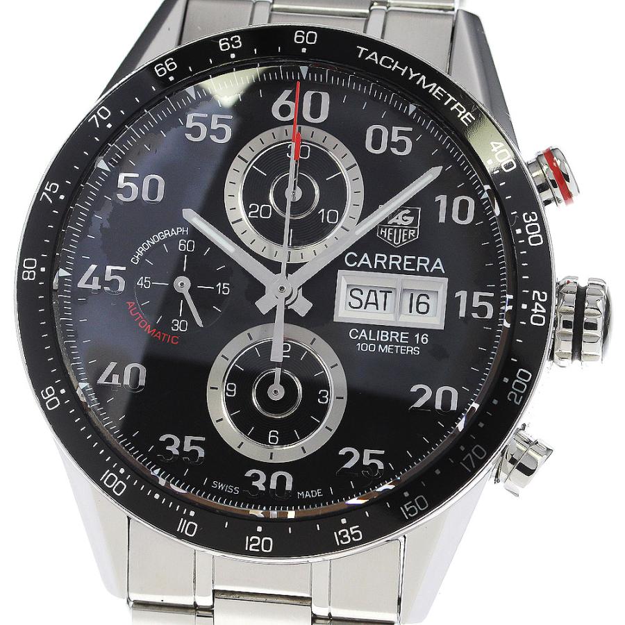TAG HEUER タグホイヤー CV2A10.BA0796 カレラ キャリバー16 クロノグラフ デイデイト 自動巻き メンズ ...