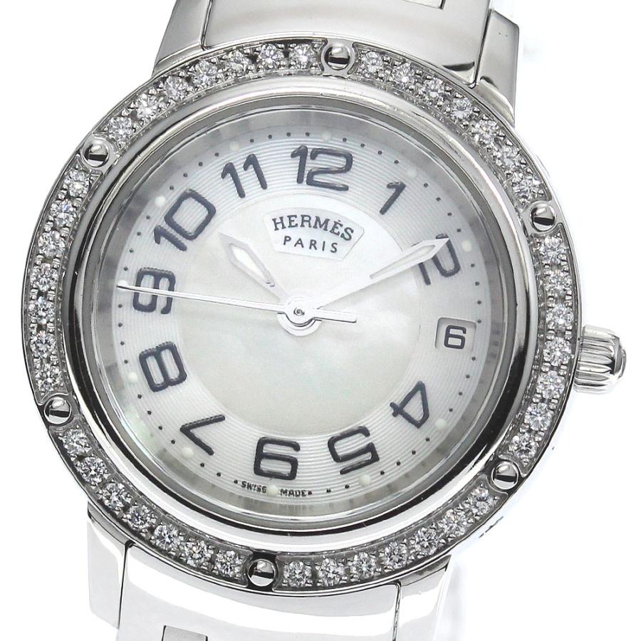 HERMES エルメス CP1.230 クリッパー ダイヤベゼル クォーツ レディース _758786 : CLOSER Yahoo!ショップ - 通販 - Yahoo!ショッピング