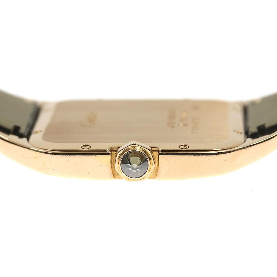 Cartier カルティエ CARTIER WH100751 サントスデュモン LM K18PG ダイヤベゼル 手巻 メンズ _759518 ...