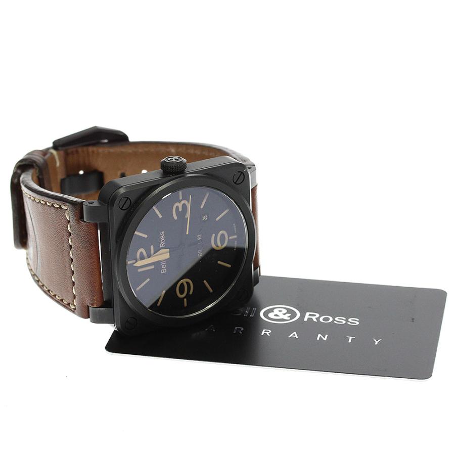 ベル&ロス ベル＆ロス Bell＆Ross BR03-92-CBL ヘリテージ デイト 自動巻き メンズ 保証書付き_760429 ...