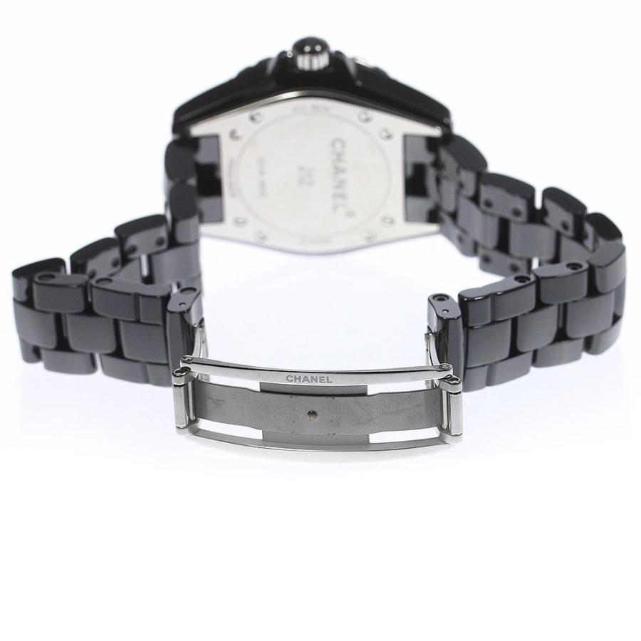 CHANEL（シャネル） CHANEL H3108 J12 黒セラミック ダイヤベゼル 8P クォーツ レディース 美品 箱付き_761218 ...