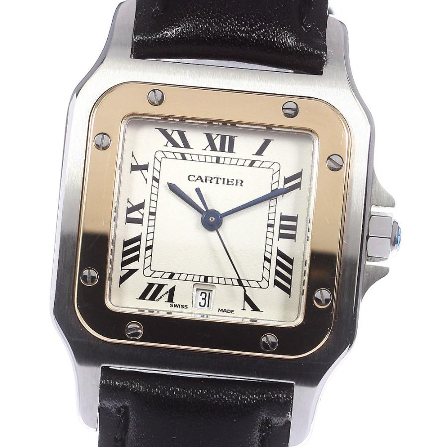Cartier カルティエ CARTIER W200114B サントスガルベ LM YGベゼル クォーツ メンズ 良品 _761546 ...