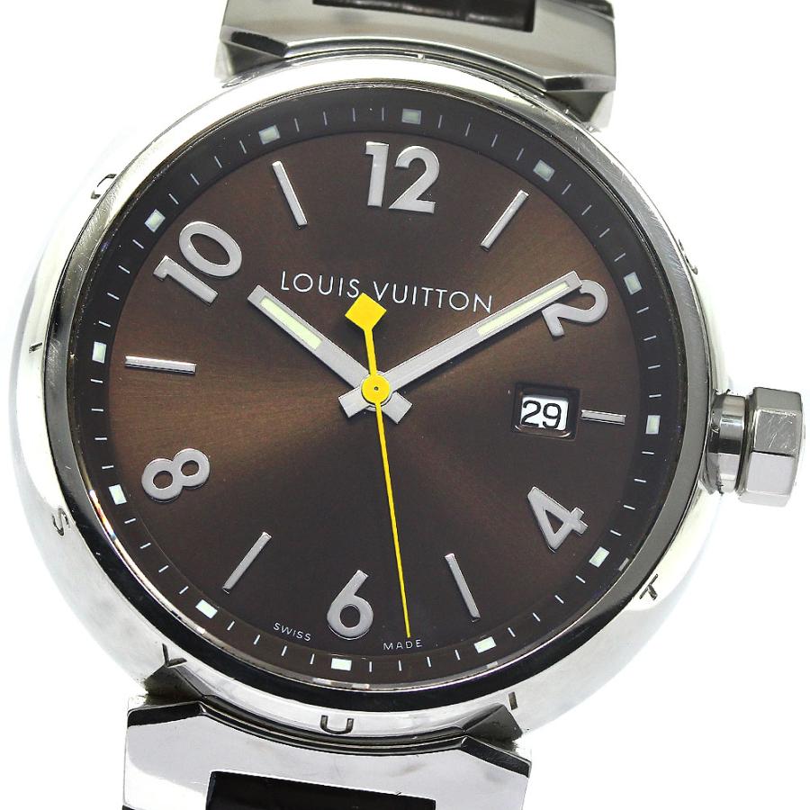 LOUIS VUITTON（ルイ・ヴィトン） LOUIS VUITTON Q1111 タンブール デイト クォーツ メンズ _761842 ...