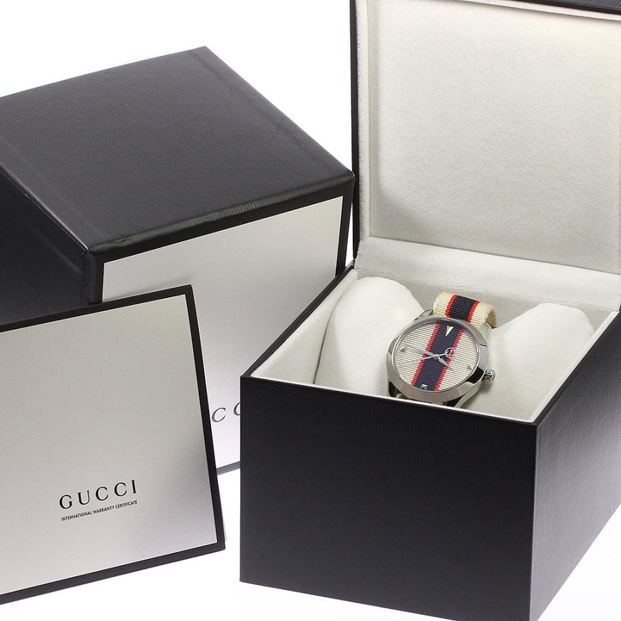 GUCCI グッチ 126.4/YA1264071 Gタイムレス クォーツ メンズ 良品 箱・保証書付き_761915 : CLOSER ...